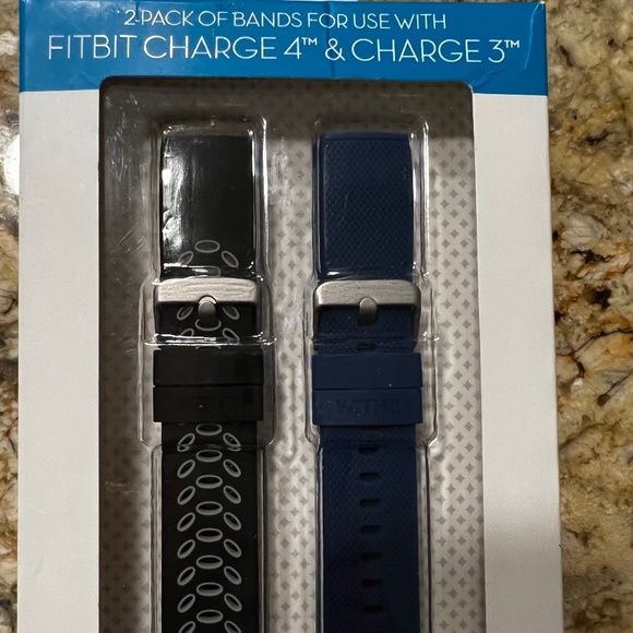 fitbit | Wearables | 2 Fitbit Charge 34 Bands Sport Black And Blue One ...